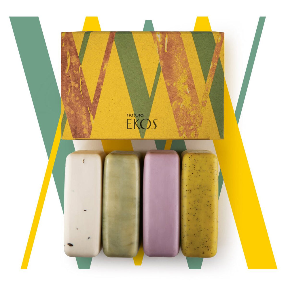 Ekos Pure Vegetable Bar Soap 4un de 100g Natura