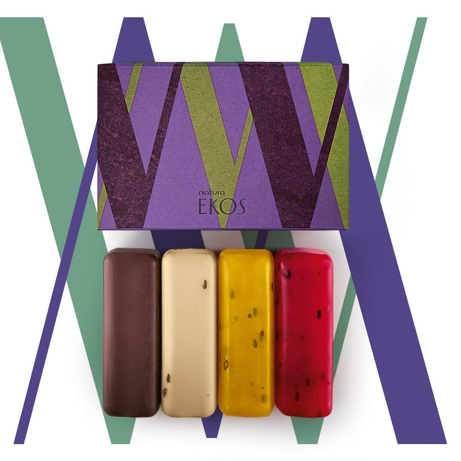 Ekos Pure Vegetable Bar Soap 4un de 100g Natura